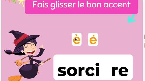 French Phonics French Sounds É or È | Sons avec Accents | BOOM CARDS