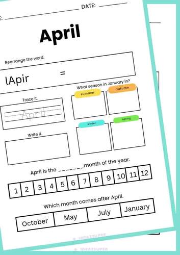 Months of the Year Worksheets | 12 Printable Calendar Activities by ...