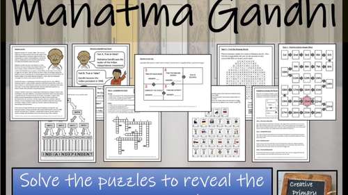 Mahatma Gandhi Escape Room Activity by Creative Primary Literacy