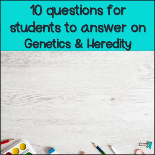 Genetics & Heredity Valentine's Day Color by Number | Science Biology ...