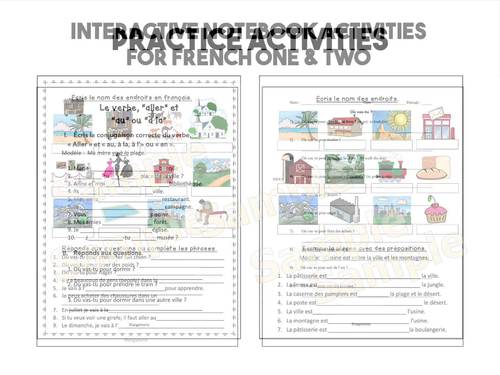 Places in French Interactive Notebook and Practice Activities by Angie ...