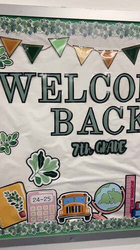 Welcome Back Bulletin Board Decor Back to School Display Printable ...