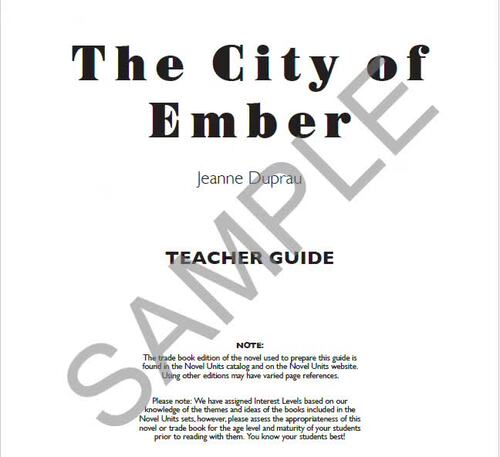 The City of Ember Novel Units® Teacher Guide Novel Study | TPT