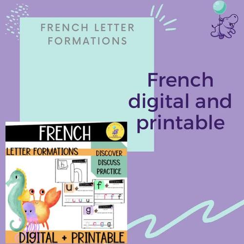 French Lowercase Letters Formations Bundle (construire des lettres)