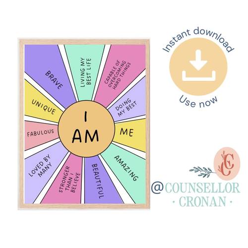 Rainbow classroom set up posters, self love self identity self esteem ...