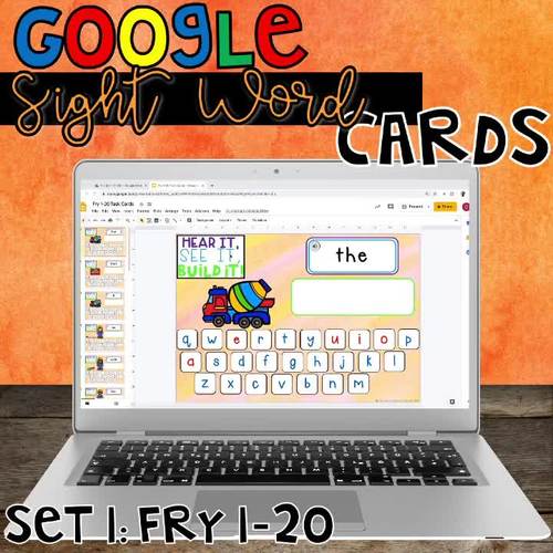 Digital Sight Word Cards BUNDLE Fry 101-200 (Google Slides) | TpT