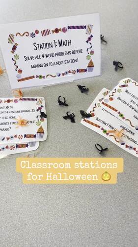 Halloween Stations: Math, ELA, Science & Social Studies by Mrs. Z's ...