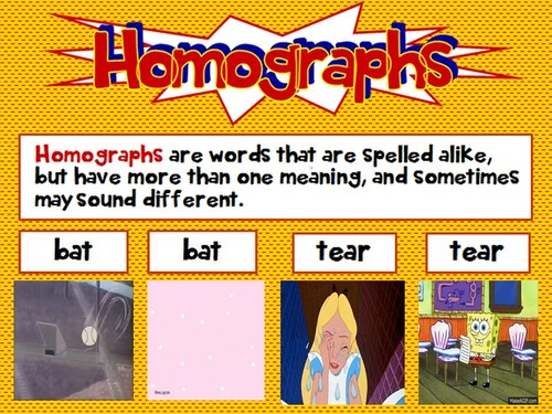 All About Homographs Video with Audio Narration Grades 2-5 Common Core