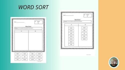 Ambiguous Vowels Worksheets, Within Word Pattern Activities, ou, ow
