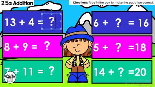 SOL 2.5 Add Sub within 20 Assessments - Google Slides - Distance Learning