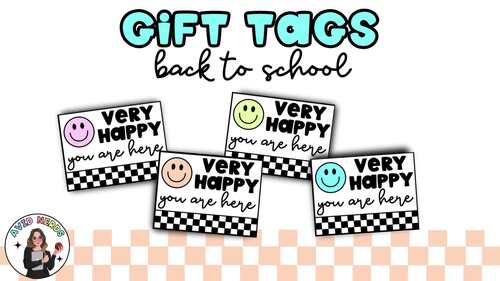 Back to School | Meet the Teacher Gift Tags | Preppy Checkered # ...