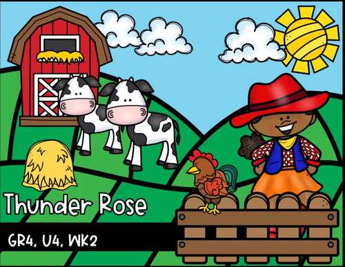 MyView 4th Grade U4 WK2 Thunder Rose Vocabulary Slideshow & Corner ...