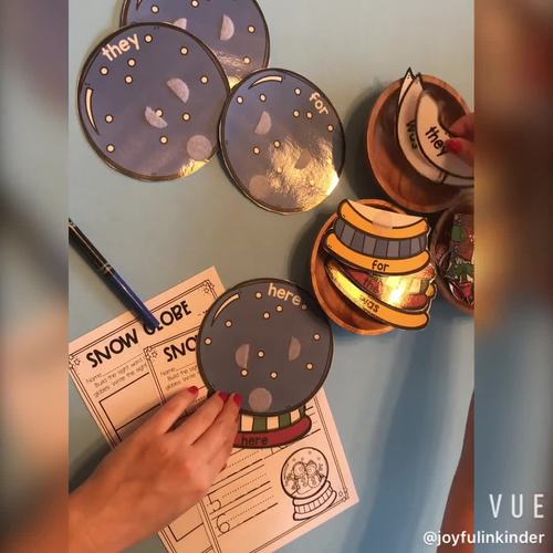 Snow Globe Sight Words by Joyful in Kinder | Teachers Pay Teachers