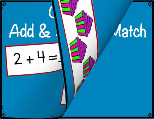 Cupcakes Addition & Subtraction 0-10 Number Sentence Match | TPT