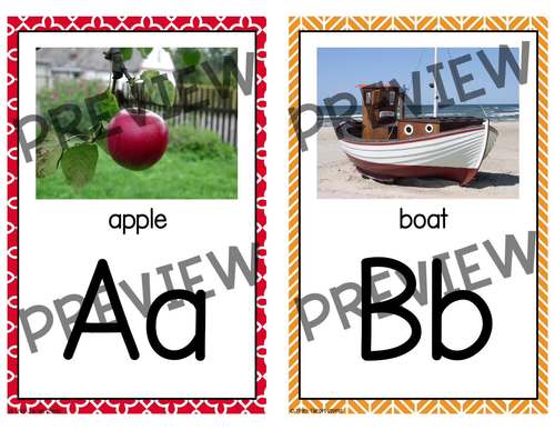 Alphabet Posters with Real Life Pictures by Teach Target Repeat | TPT