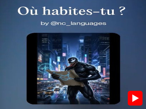 FRENCH SONG Grade 7 Unit 8 : Où habites-tu ? (Worksheet, Video, and key)