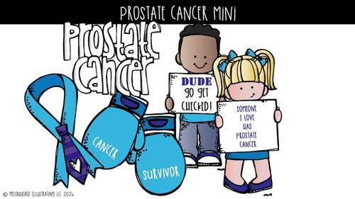 Prostate Cancer clip art, Awareness, ribbon Mini by Melonheadz Clipart
