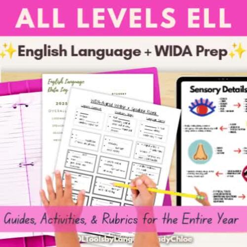 WIDA ACCESS English Language Mega Bundle Lessons Worksheets Rubrics All ...