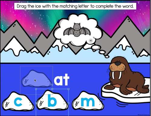 Winter Beginning & Ending Sounds for Google Slides™ by Rhody Girl Resources