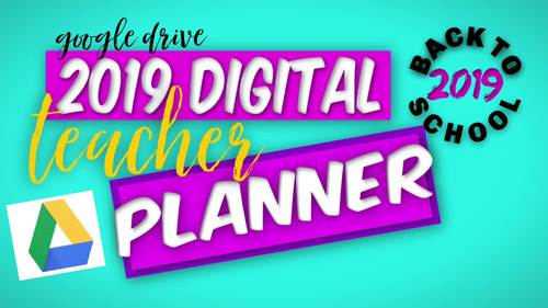 2019 Digital Teacher Planner for Google Drive by Kafoople Academy