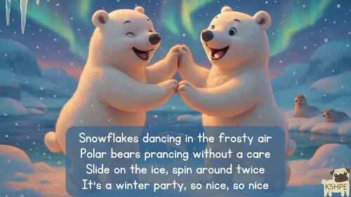 Polar Bear Polka Winter Choir Song Instrumental Track No Vocals | TPT