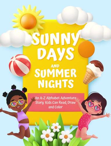 Art Collaborative Activity Read, Draw & Color A-Z Summer Sunny Days Book