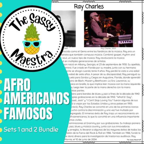 Black History Month Famous African Americans Spanish Reading Passages ...