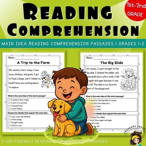 1st - 2nd Grades Main Idea & Supporting Details Reading Comprehension ...
