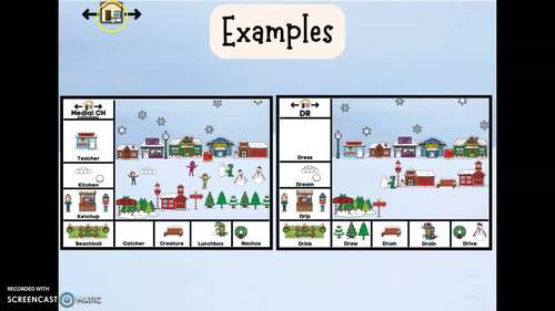 Build a Christmas Village BOOM Cards™ F, V, and TH Sounds - Speech Therapy