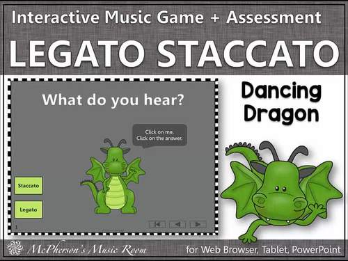 Staccato or Legato Music Opposite Interactive Music Game + Assessment ...