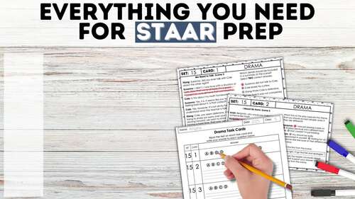 STAAR Drama Passages Elements of Drama Passages Task Cards With Questions