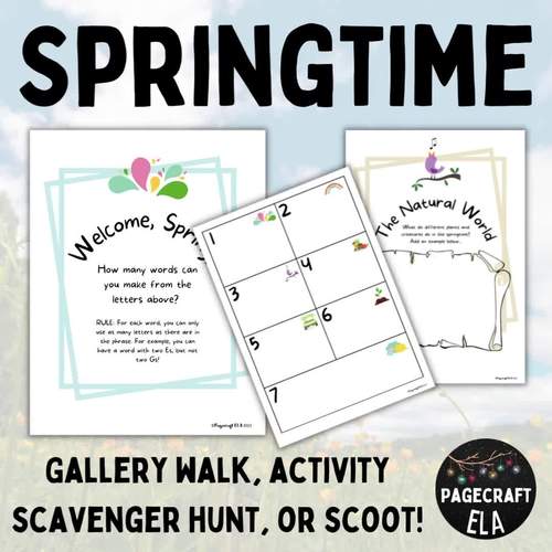 Seven Spring Activities | Gallery Walk | Scavenger Hunt | Scoot | Stations
