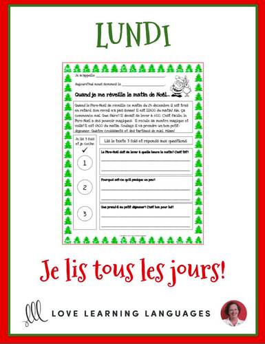 French for Christmas - Read and Write - Lire, écrire, vocabulaire ...
