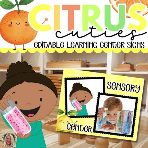 Learning Center Signs | Center Play Labels | EDITABLE in CANVA | TPT