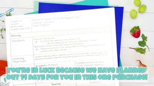 Herbs, Spices, Vegetables and Fruit Unit for Intro to Culinary Arts ...