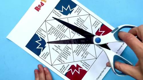 STEAM Juneteenth Flag Cootie Catcher Craft - Quiz & Facts by Red Ted Art