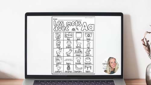 LE SON A| Les voyelles| French Phonics Worksheets | SOR by The French Apple