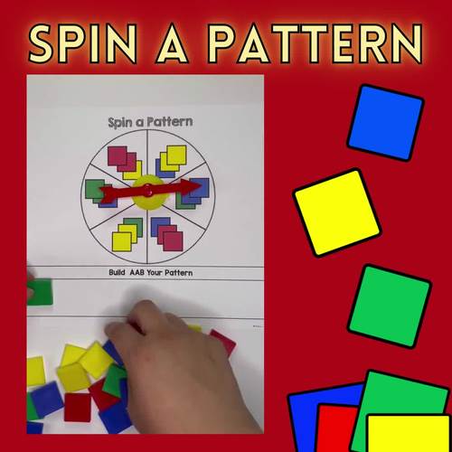 Pattern Math Activity for Extending Patterns - Spin A Pattern | TPT
