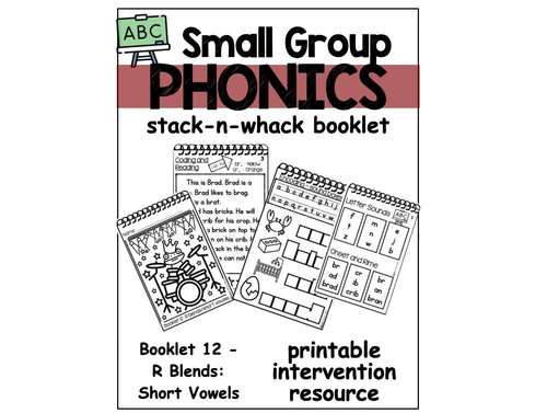 Phonics Small Group or Intervention-Book 12: R Blends by Gibby Teaches