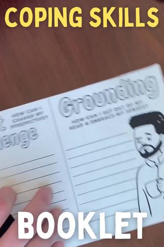 Coping Skill Categories Booklet (Coping Skills Journal / Coloring Book)