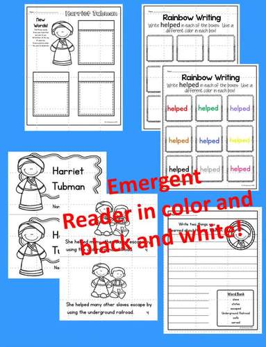 Harriet Tubman Activities Black History Month Kindergarten, 1st 2nd ...
