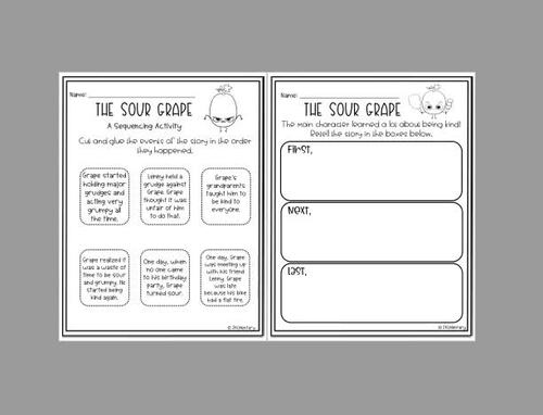 The Sour Grape Book Companion Activities | SEL Read Aloud | ELA No Prep