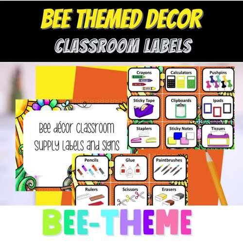 Buzzing Bee Classroom Decor Set: Labels, Bunting & Templates | TPT