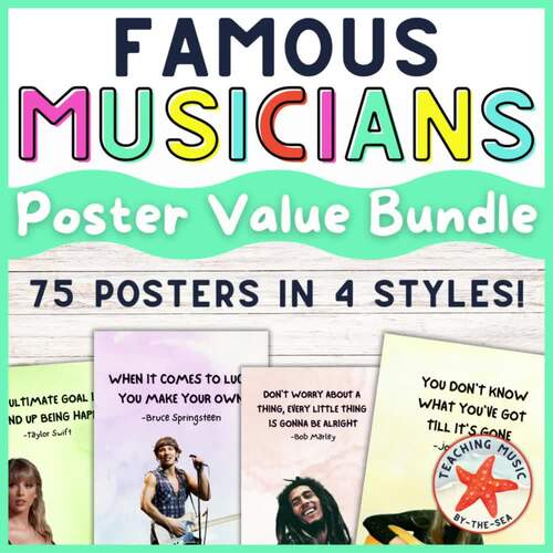 Famous Musicians Quote Posters Value Bundle | Influential Music ...