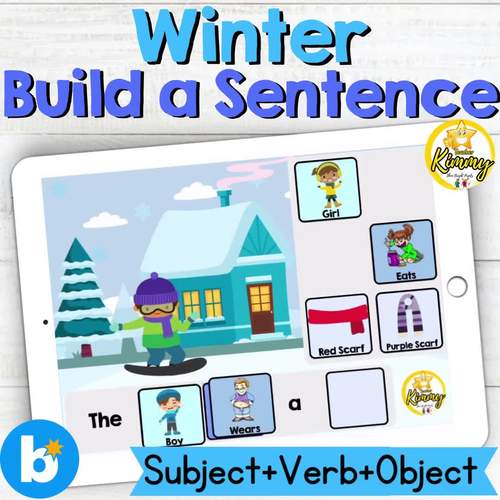 Winter Build a Sentence Boom Cards by Teacher Kimmy | TPT