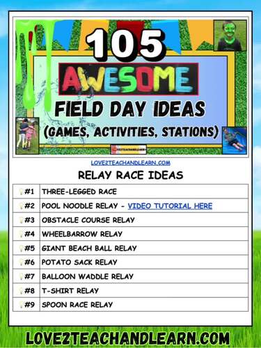 105 Fun Outdoor FIELD DAY IDEAS (Games, Activities, Stations) for PE ...