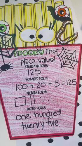 Halloween Math Place Value Craft by The Teaching Diva Corner | TPT