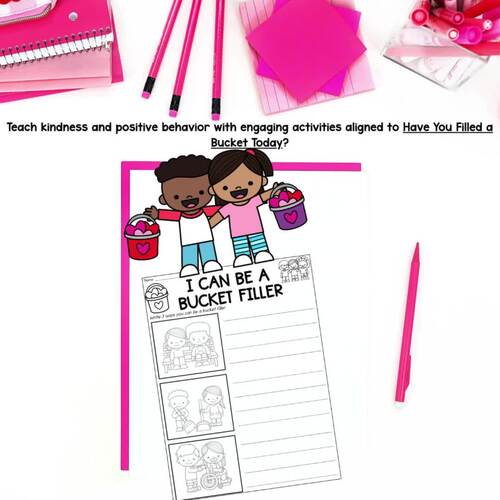 Bucket Filler Activities | Kindness Crafts, Anchor Charts, Bulletin Board