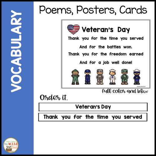 Veteran's Day Centers and Activities | Kindergarten and First Grade