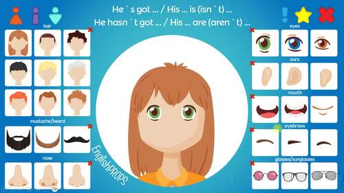 Create a Face PowerPoint Game by English PROPS | TPT